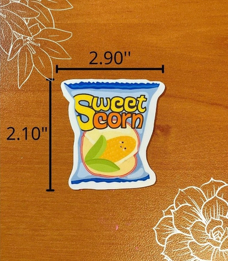 Sweet Corn Snack Stickers | Etsy