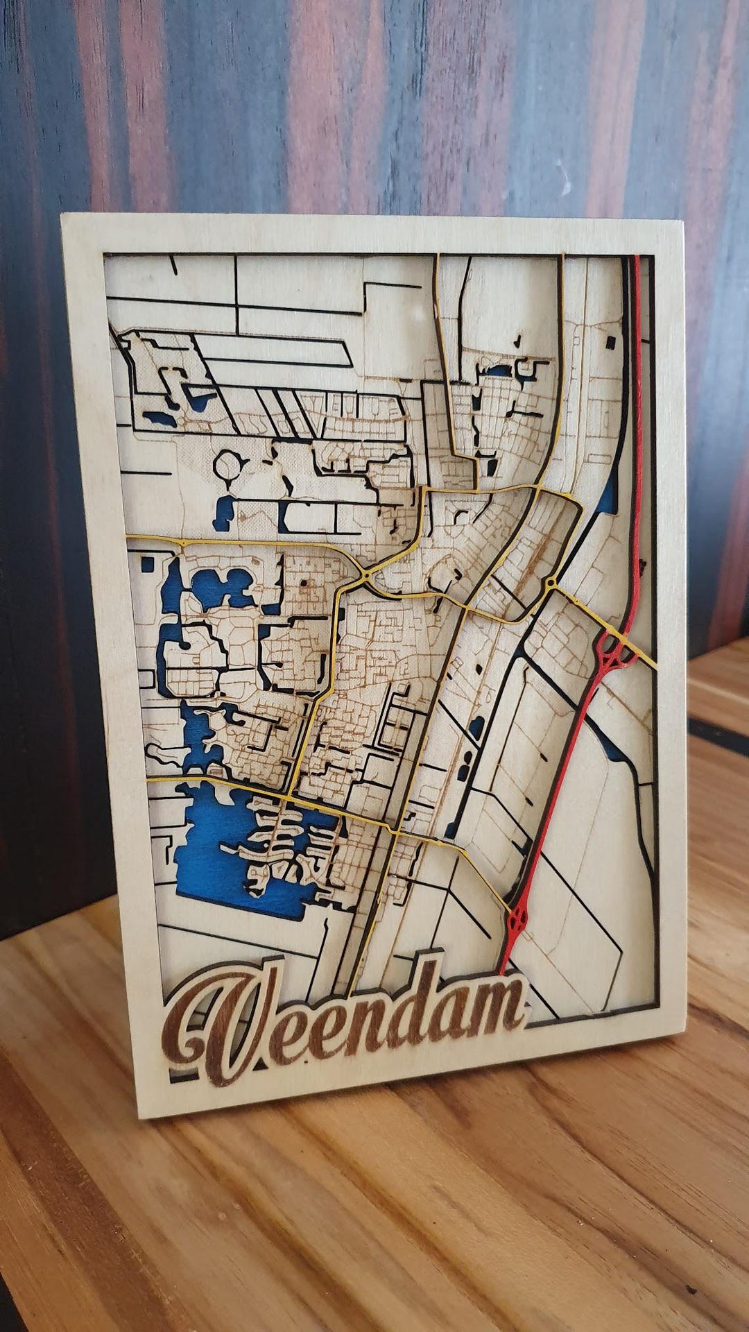 Custom 3D Wooden Maps – Three Layers - A5 Size - Etsy