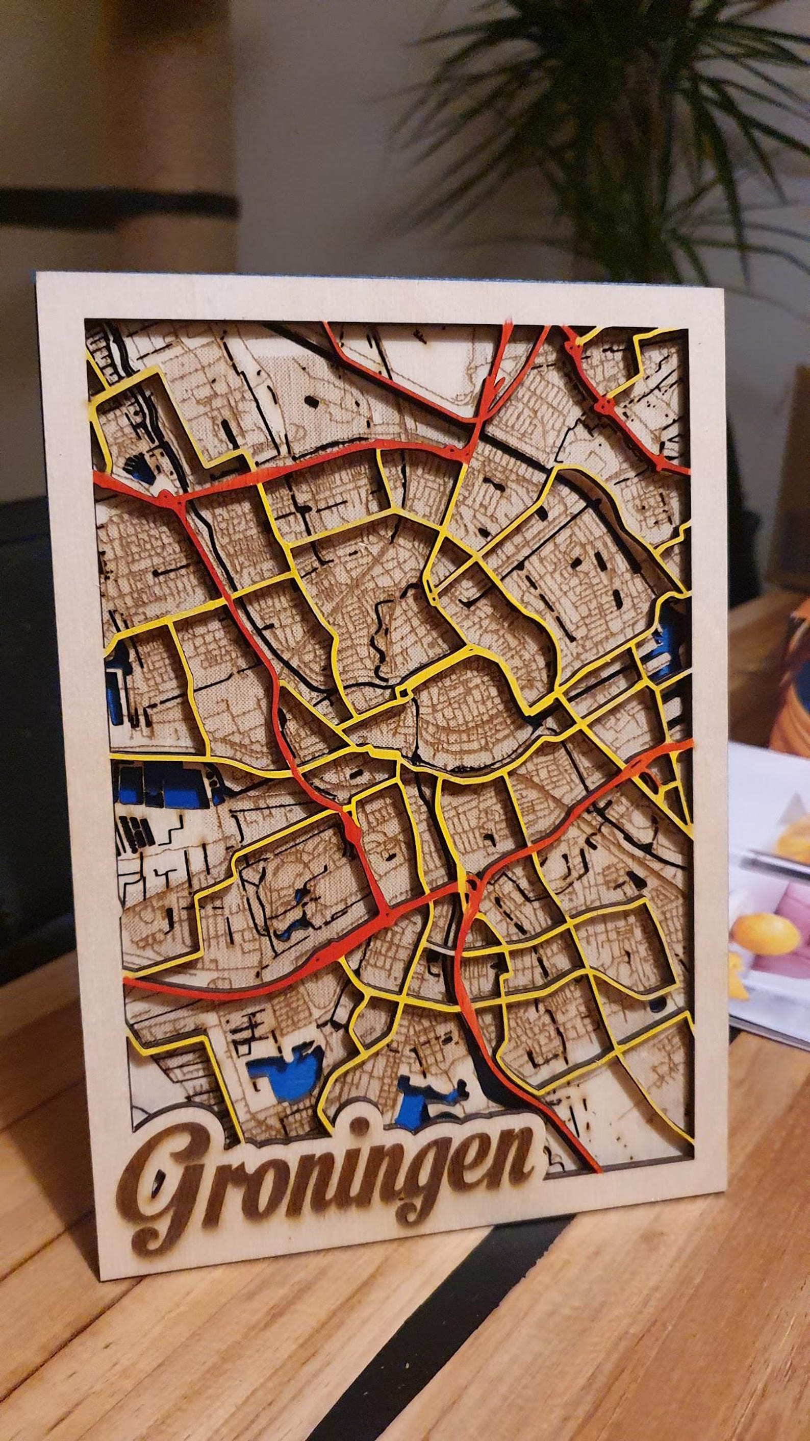 Custom 3D Wooden Maps – Three Layers - A5 Size - Etsy