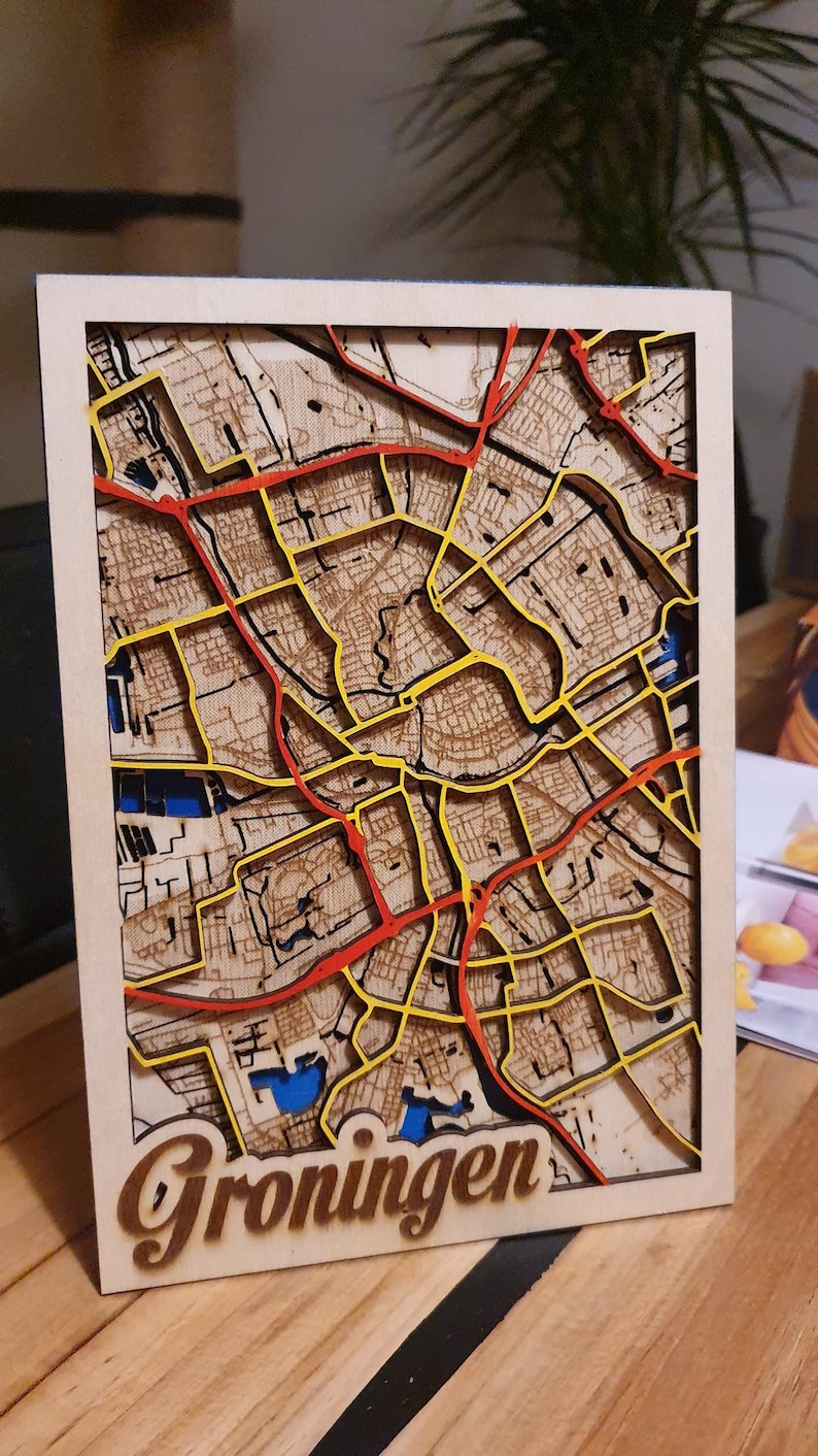 Custom 3D Wooden Maps – Three Layers - A5 Size - Etsy