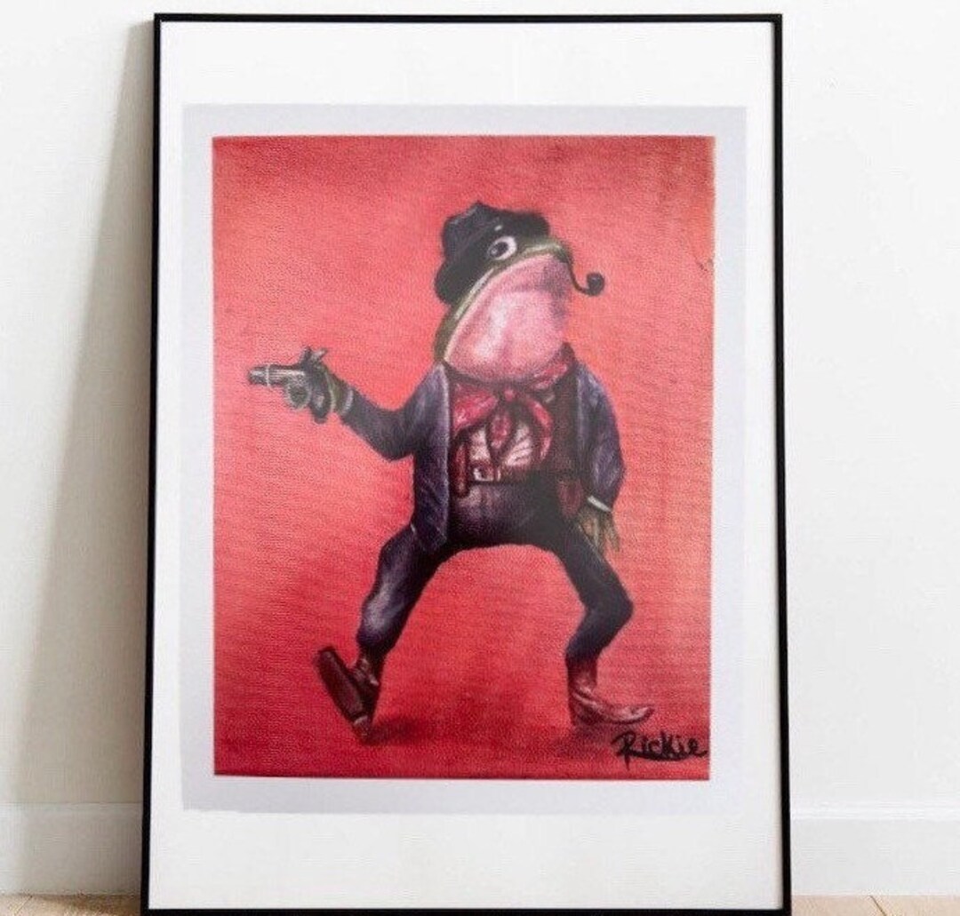 Colorful Cowboy Frog Digital Print - Etsy