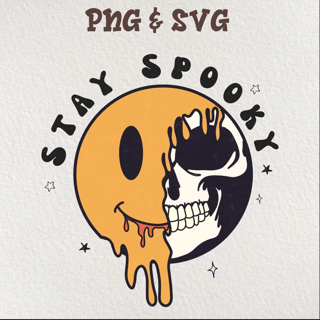 Spooky Smiley Face - Halloween - PNG - SVG - Etsy
