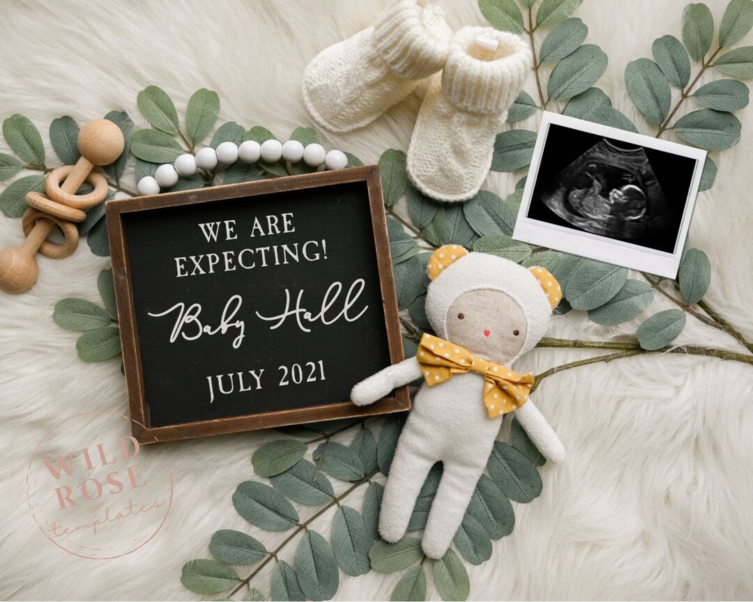 Digital Baby Pregnancy Announcement Editable Social Media Pregnancy ...