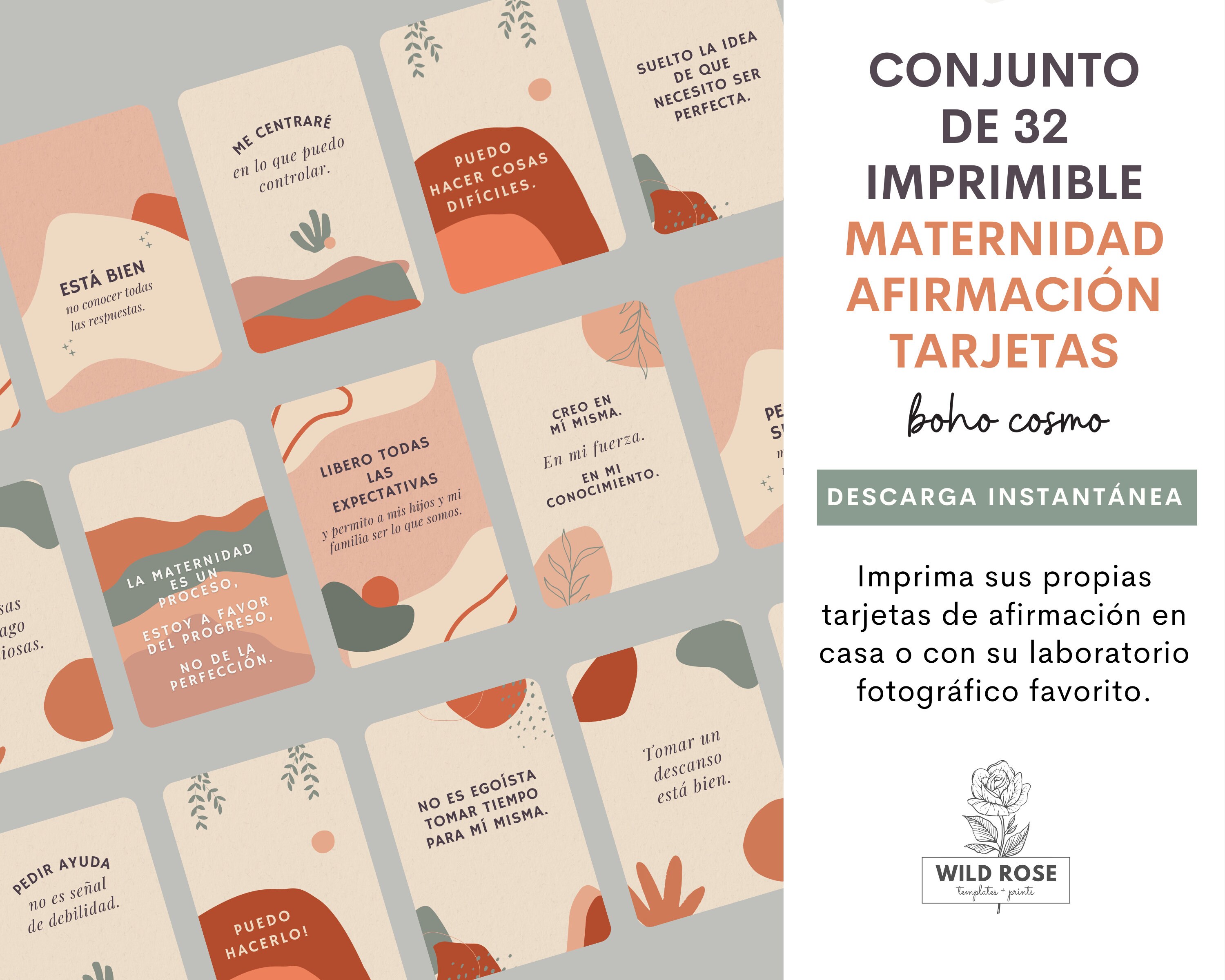 Spanish Printable Affirmation Cards - Etsy