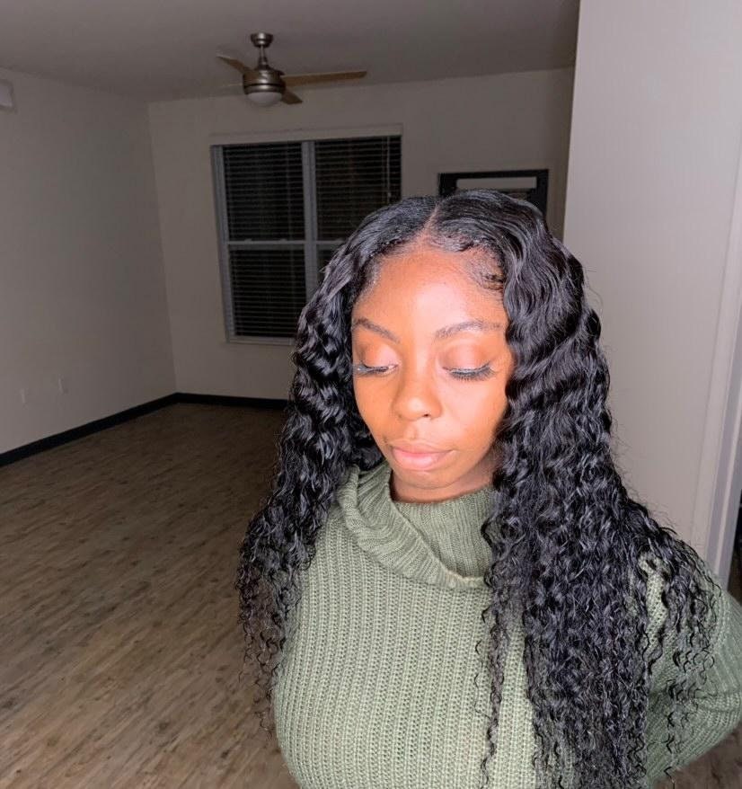 Deep Wave Frontal Wig 100% Virgin Human Hair 3a/3b Texture - Etsy