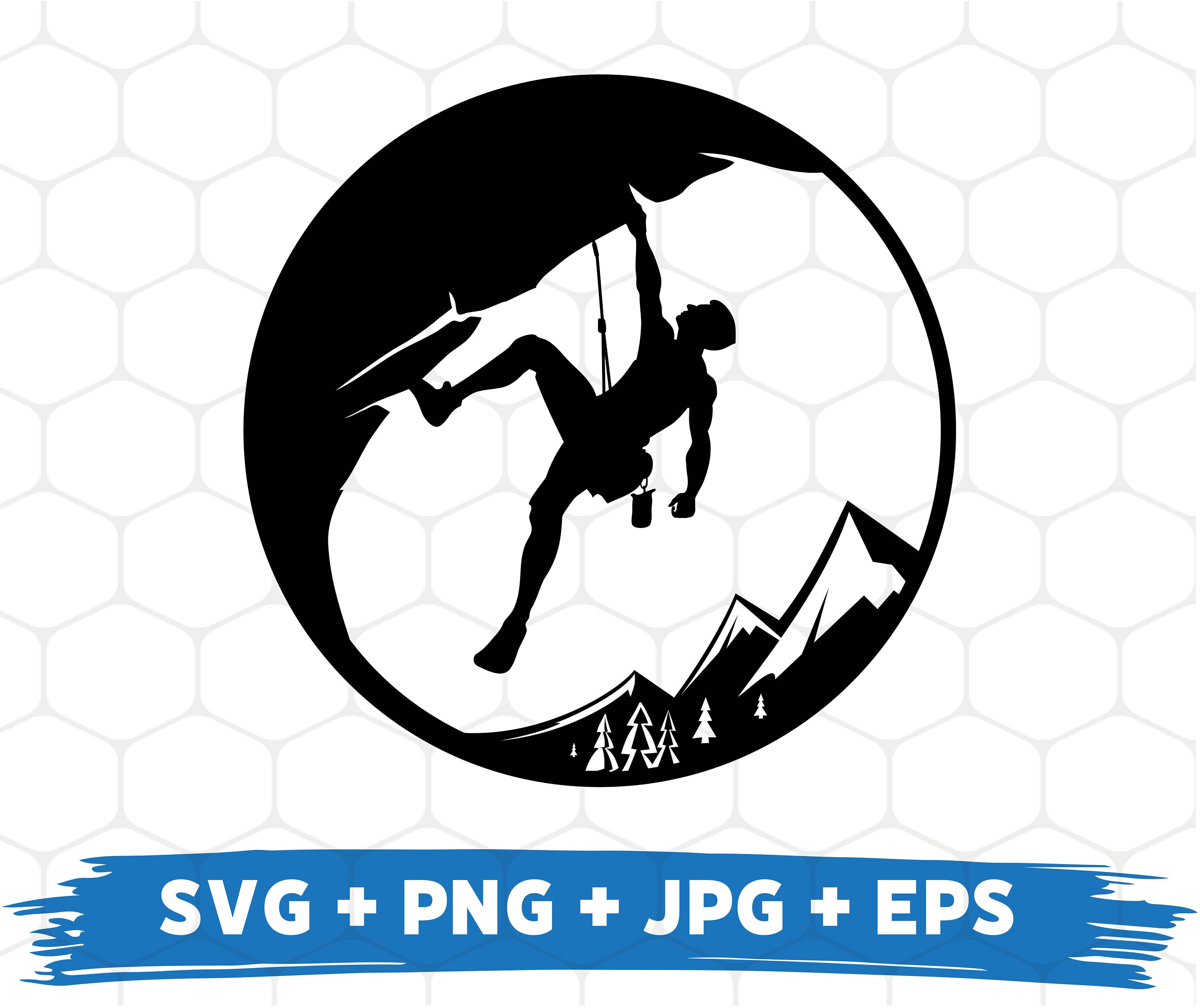 Art & Collectibles Digital rock climb vector Rock climbing svg mountain ...