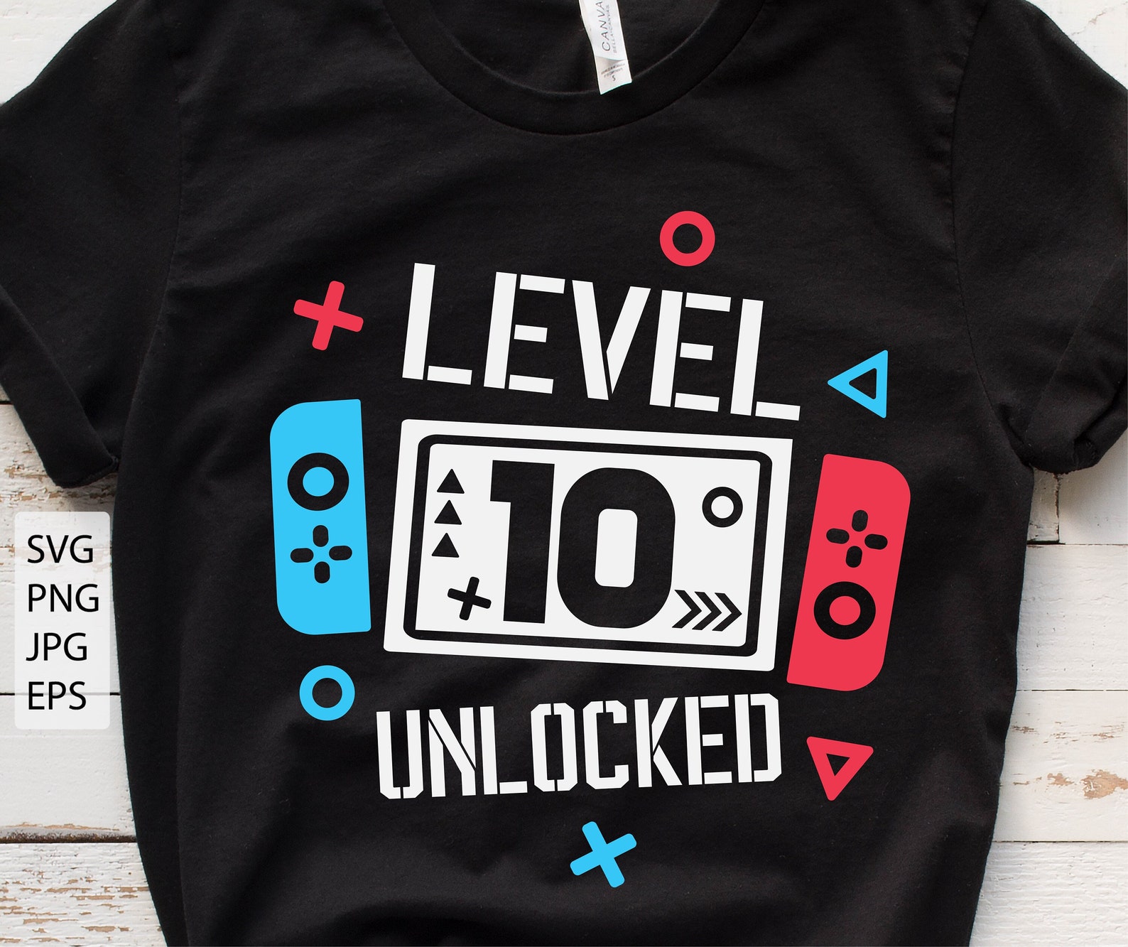 Level 10 Unlocked Birthday Svg 10th Birthday Boy Gamer Svg | Etsy