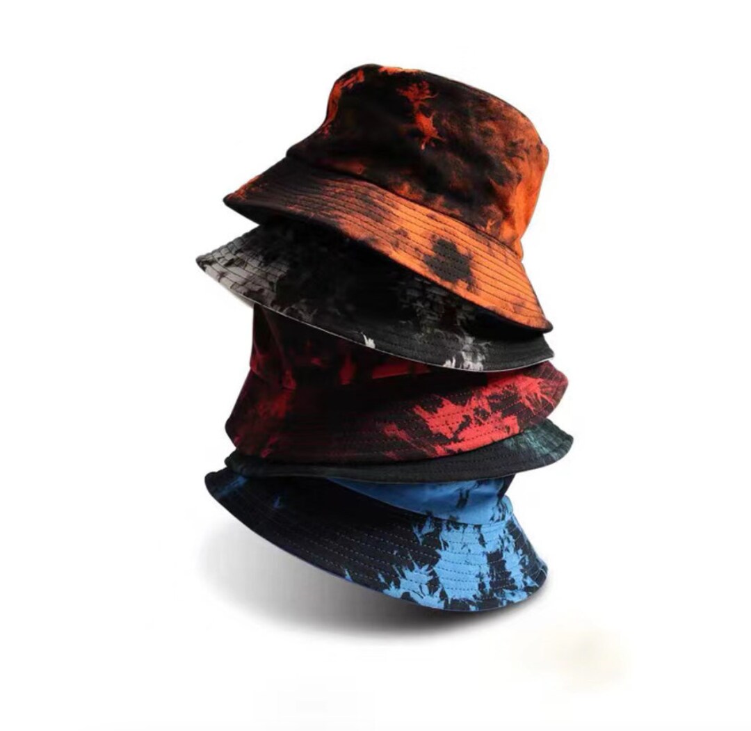 Reversible Mixed Colour Tie Dye Bucket Hats Colourful - Etsy