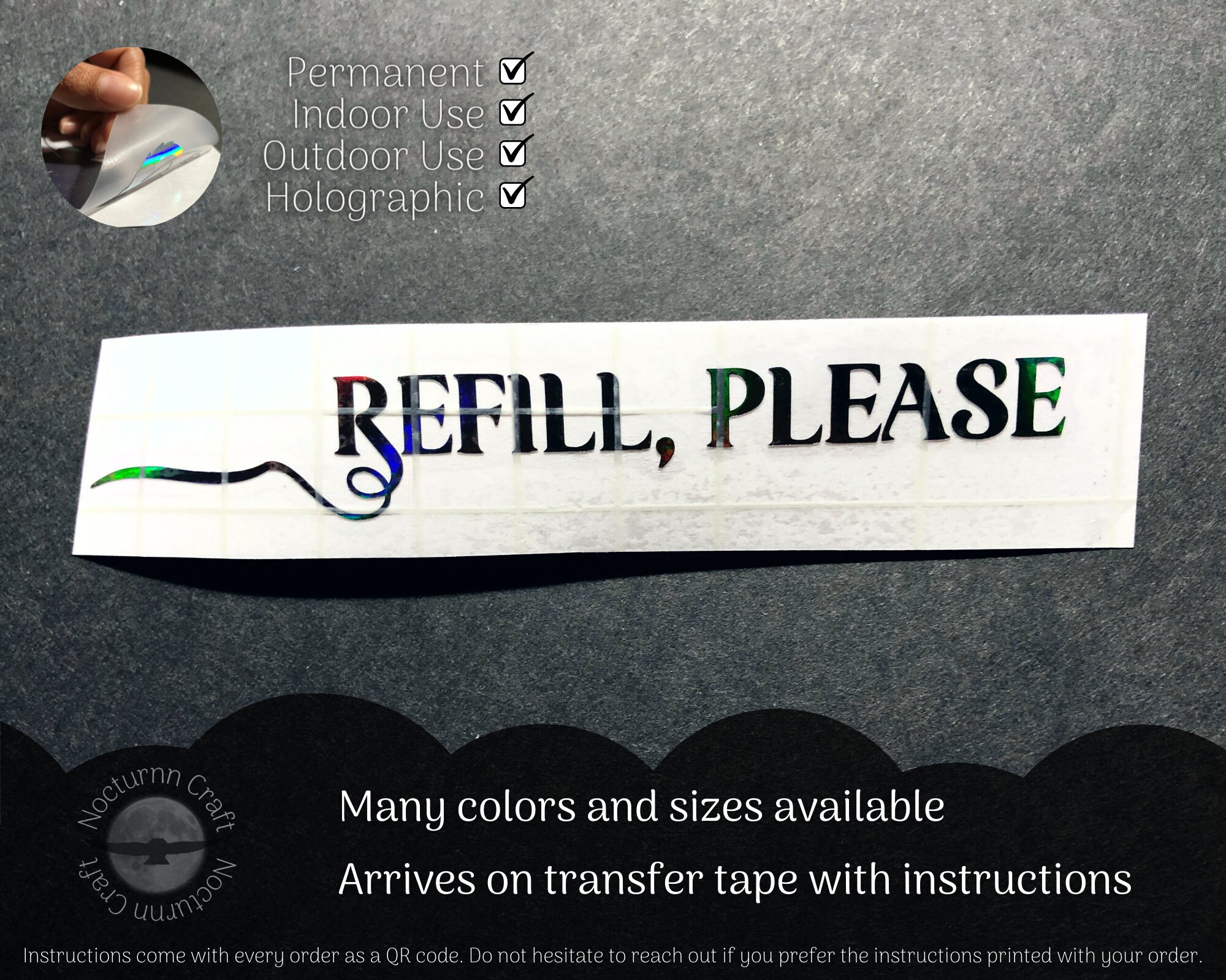 Refill Please Decal Water Bottle Decal Water Filter Sticker - Etsy