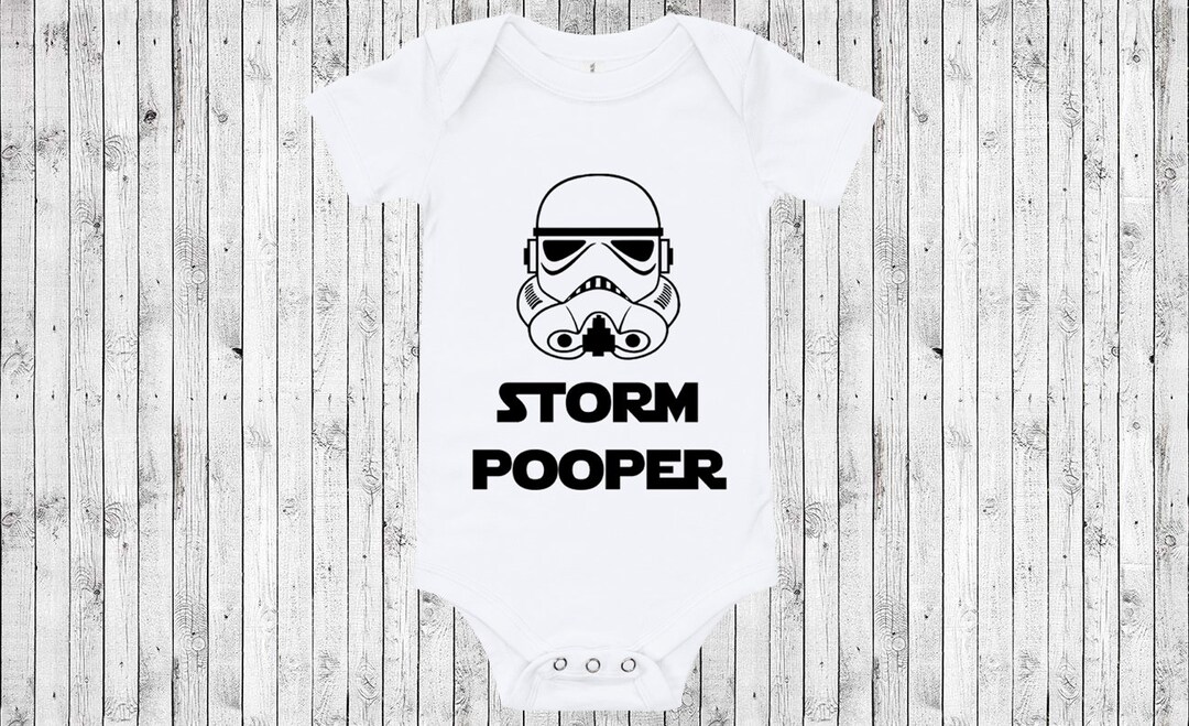 Organic Cotton Funny Baby Onesie Bodysuit, Storm Pooper, Birthday ...