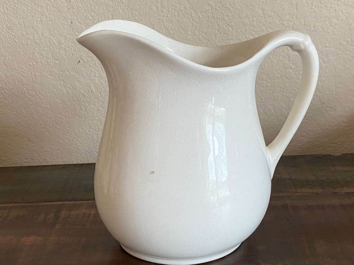 Antique Hand Painted and Signed Art Painting on Kitchen Pitcher 7 Tall ...