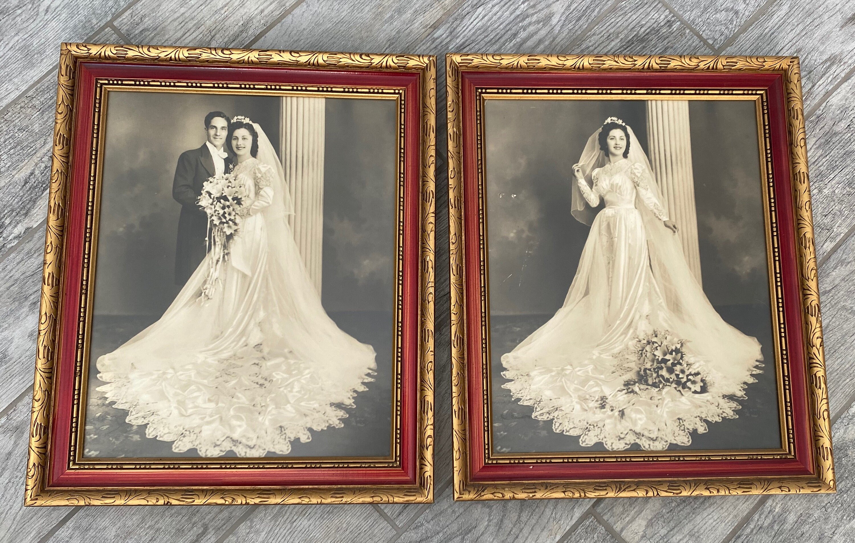 2 Antique Original Art Deco Matching Wedding Frames Large 20 X 24 - Etsy