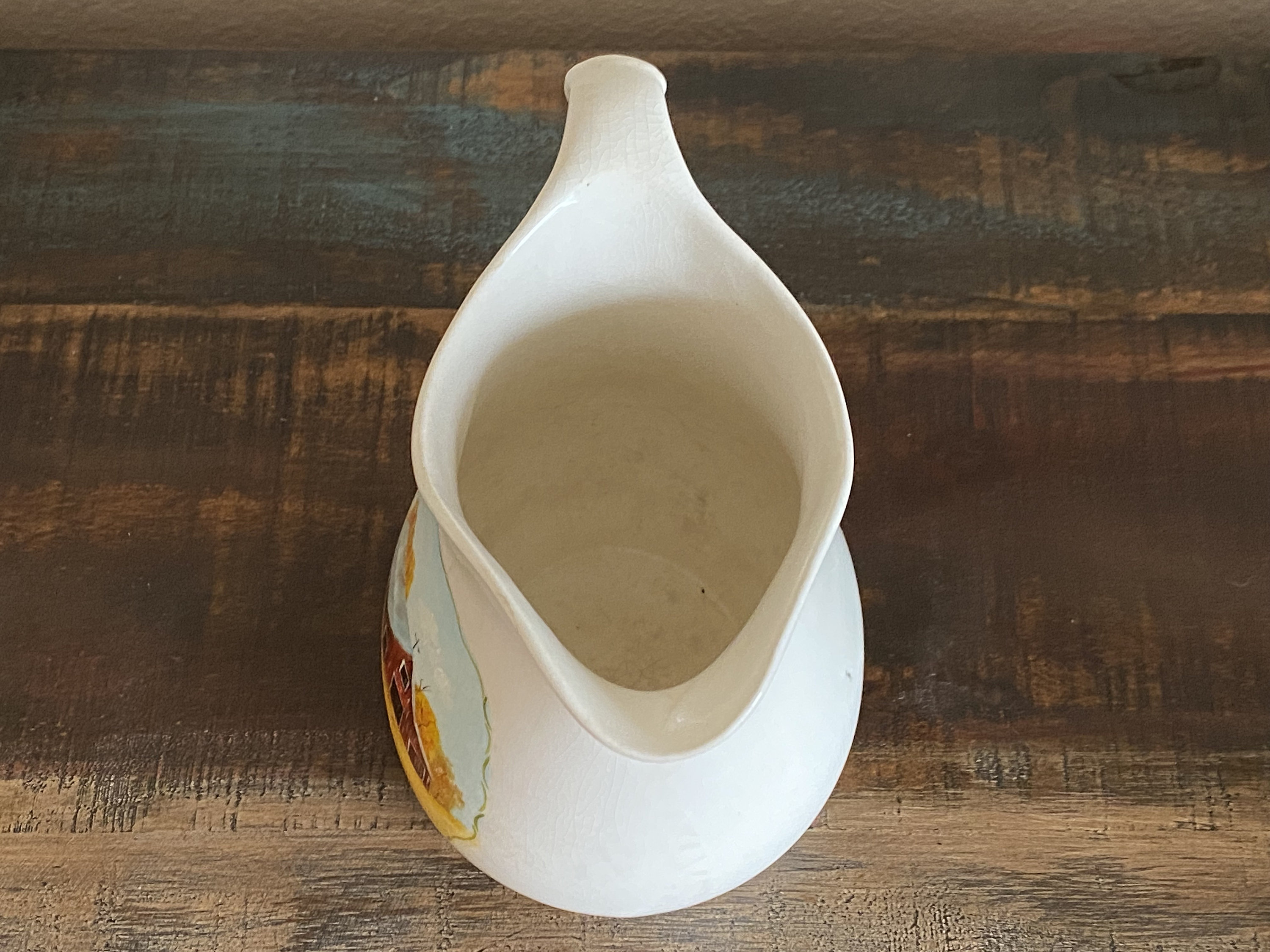 Antique Hand Painted and Signed Art Painting on Kitchen Pitcher- 7 Tall ...