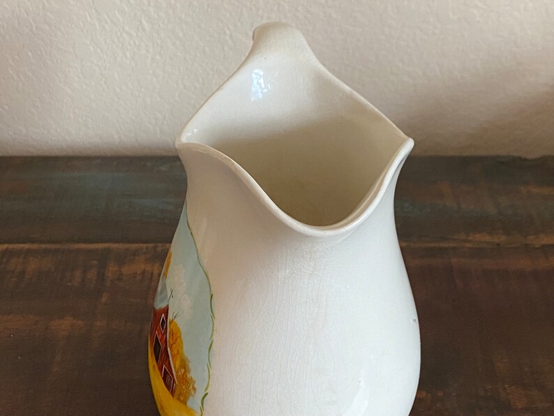 Antique Hand Painted and Signed Art Painting on Kitchen Pitcher- 7 Tall ...