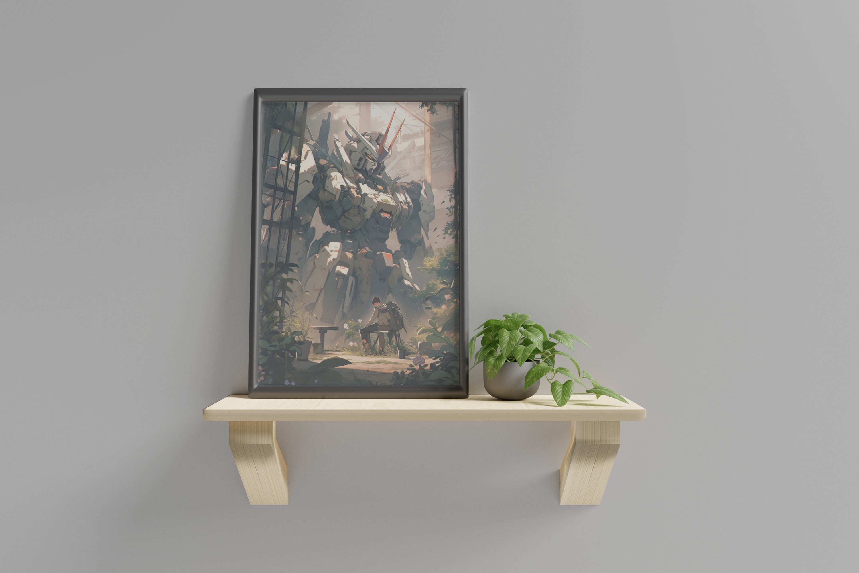 Steel Sentinel Anime Manga Art Print Sizes: 5x7 8x10 12x18 18x24 HD ...