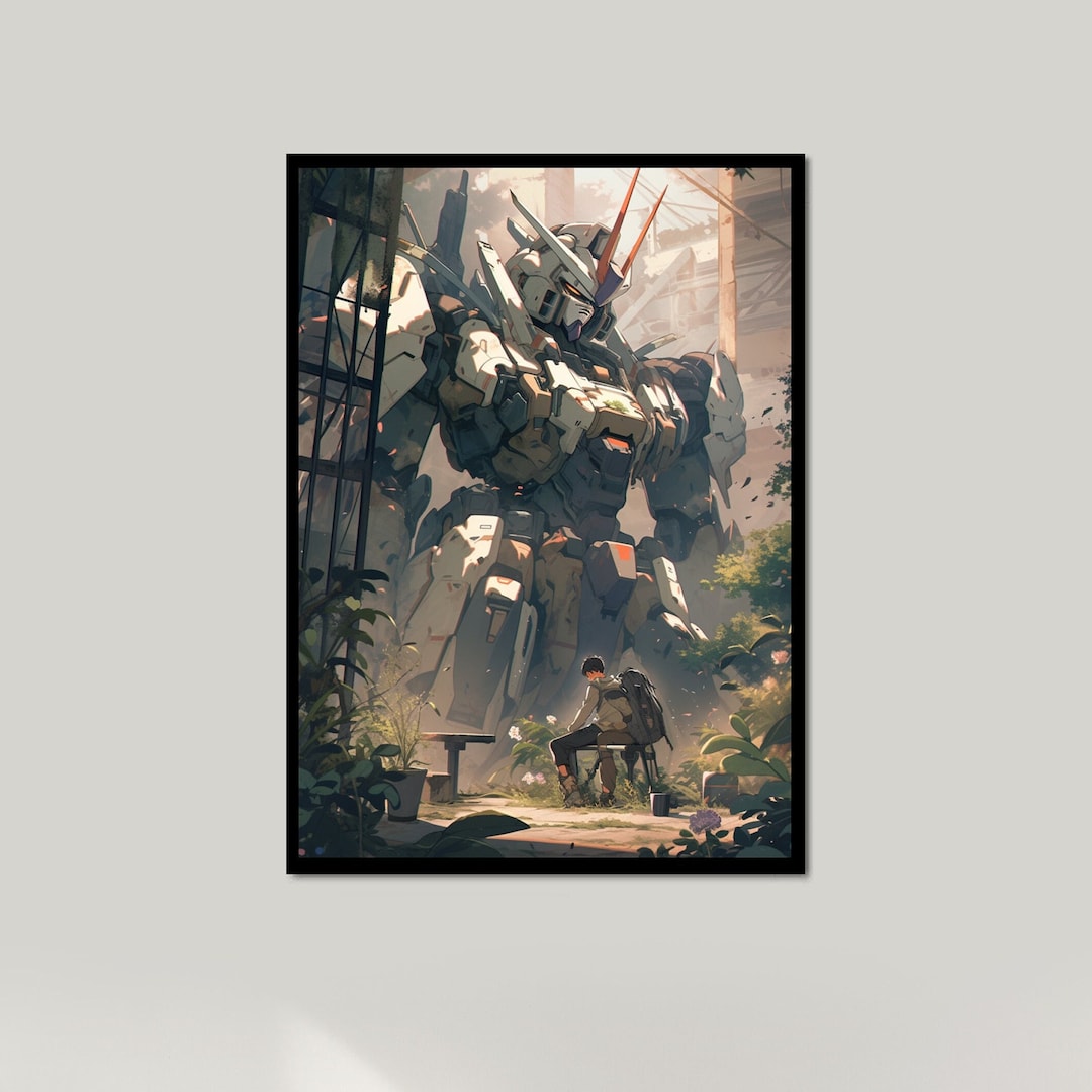 Steel Sentinel Anime Manga Art Print Sizes: 5x7 8x10 12x18 18x24 HD ...