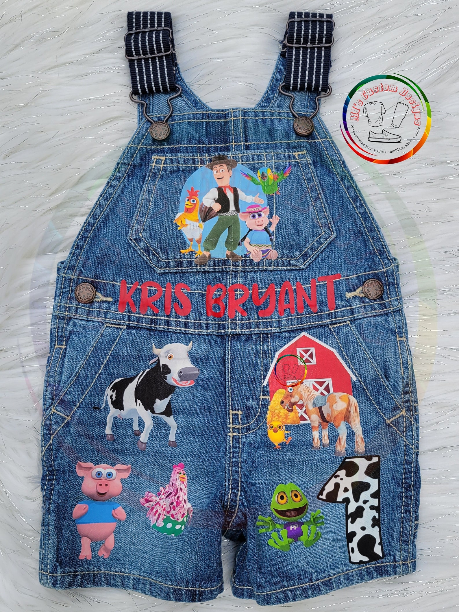 Conjunto Para Niños Inspirado En La Granja De Zenon / Overall La Granja ...