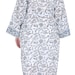Handcrafted White Kimono Blue Botanical Pattern Women's White Kimono ...