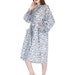Handcrafted White Kimono Blue Botanical Pattern Women's White Kimono ...