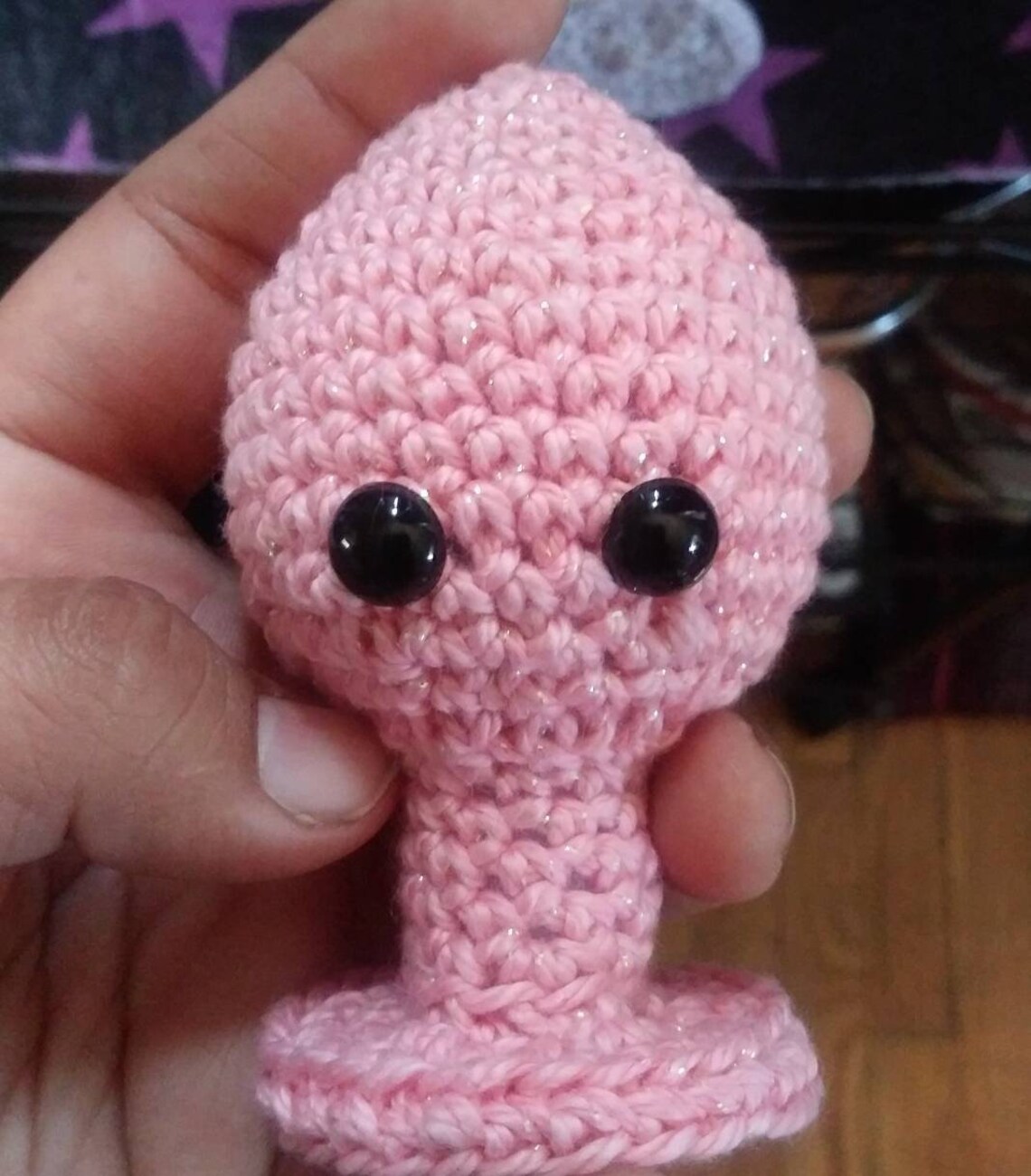 Mini Glitter Crocheted Butt Plug Etsy