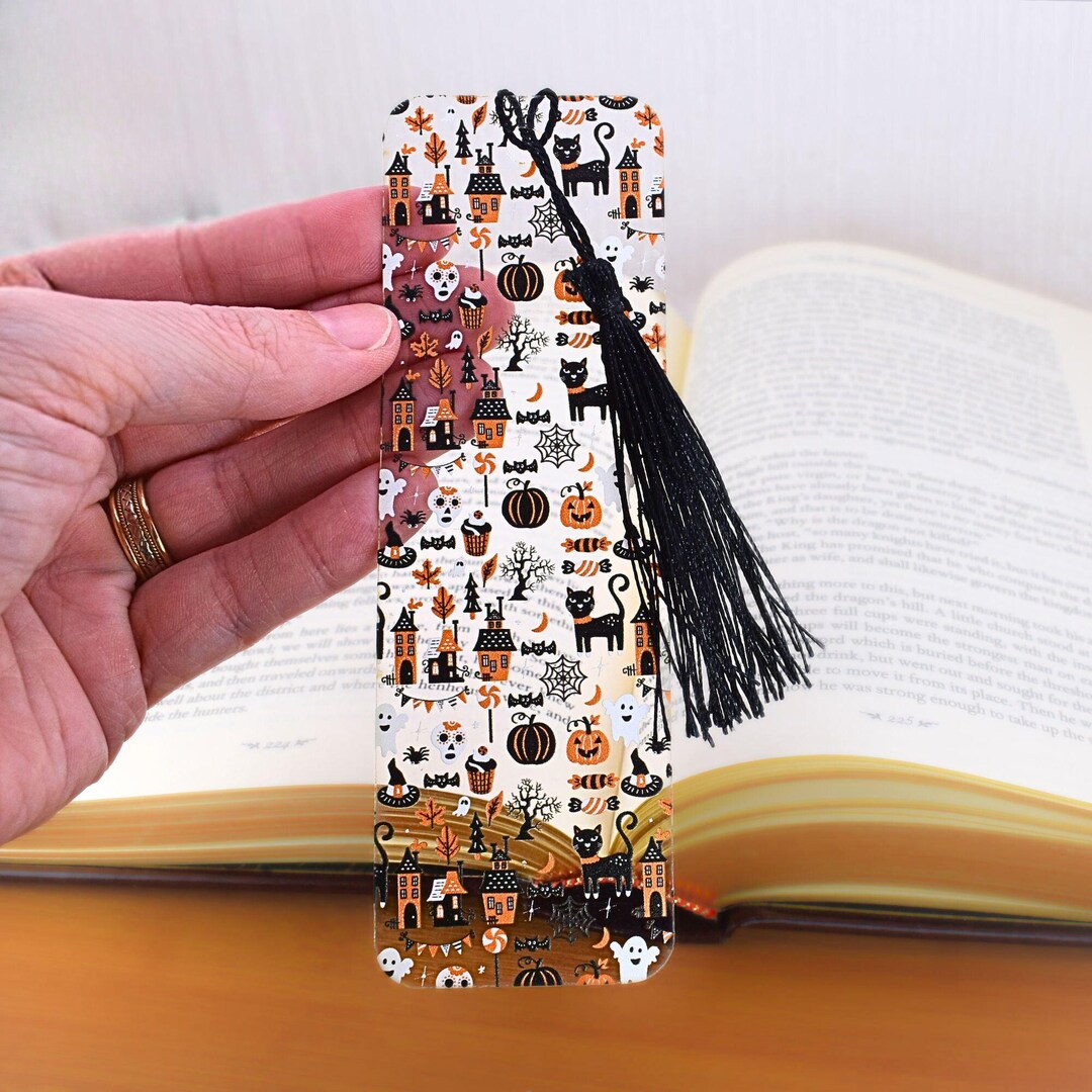 Cute Halloween Pumpkin Bookmark With Tassel for Kids Fall Party Favors ...