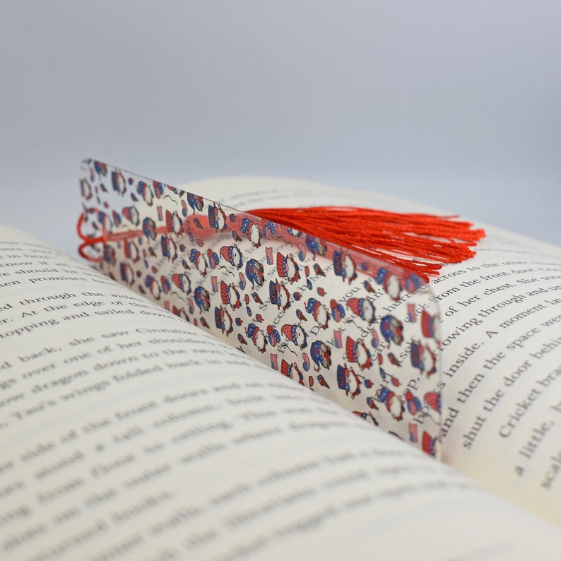 Cute Bookmark With Patriotic Gnomes is Used for Teacher Gifts or Unique ...