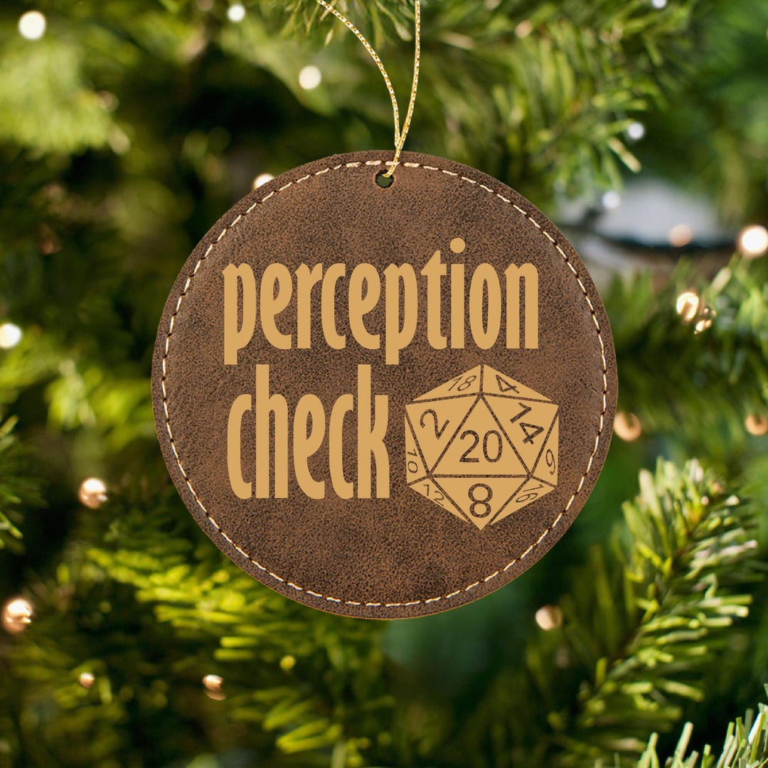 Dnd Player Gift Perception Check D20 Ornament for Dungeon Master Gifts ...
