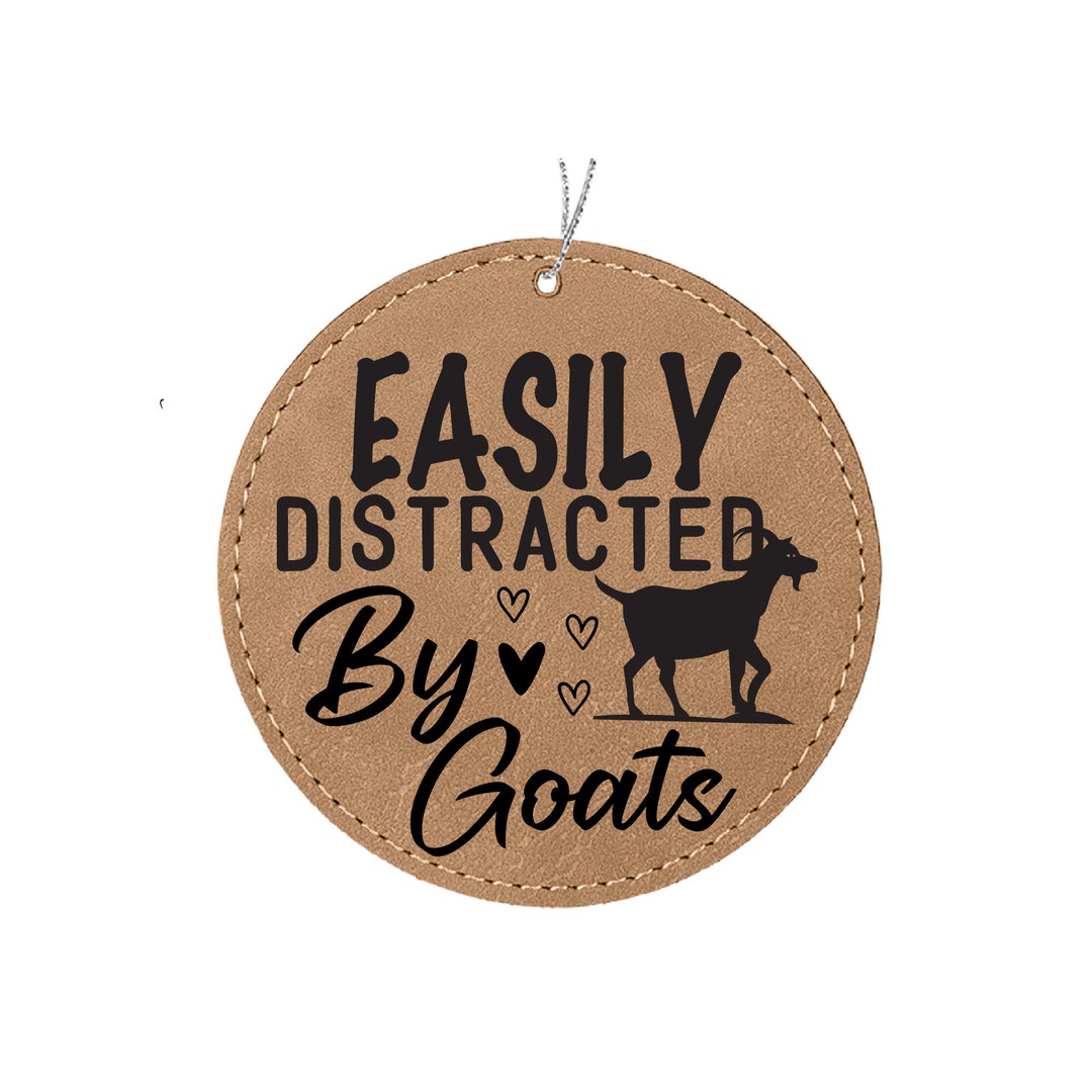 Personalized Funny Distracted by Goats Ornament for Goat Lover Gifts or ...