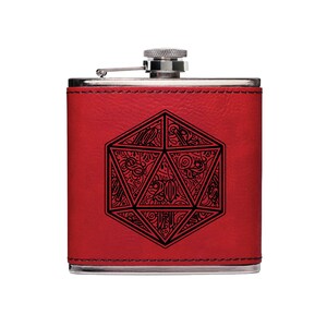 D20 Dnd Gift Personalized Flask for Groomsman Gift or Dnd Stocking ...