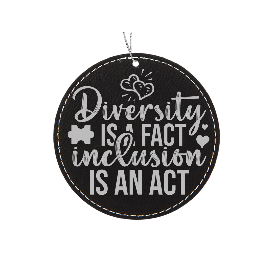 Diversity Fact Inclusion Ornament for Autism Support or Neurodivergent ...