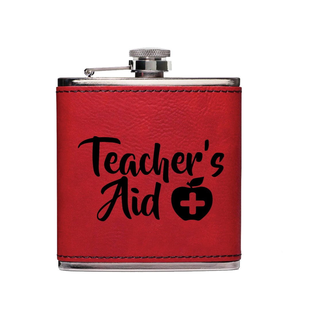 Personalized Flask Teacher's Aid Flask Makes a Great Gift for Teachers ...