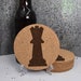 Round Cork Chess Table Coaster Set Board Game Gift Tabletop Gaming Geek ...