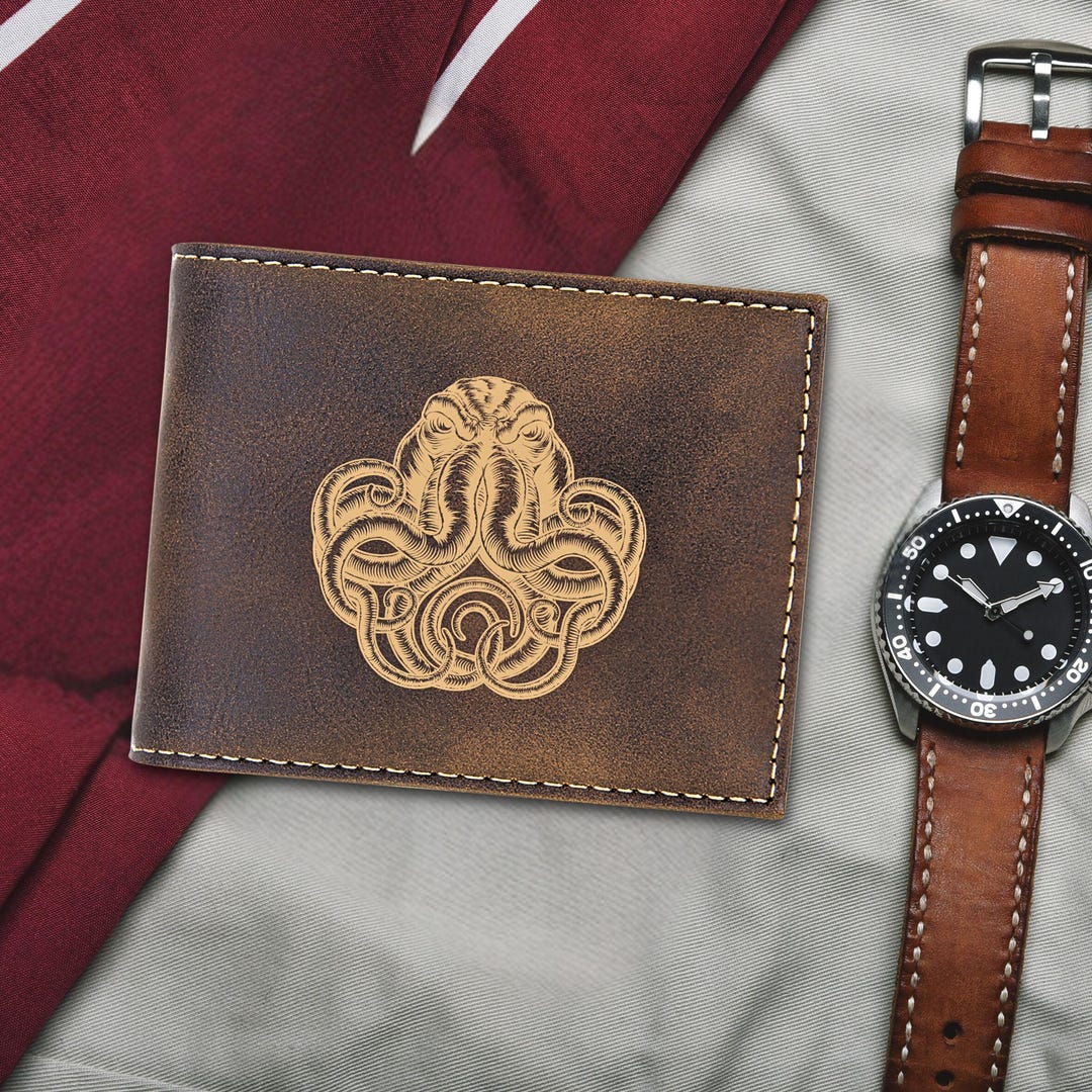 Fantasy Cthulhu Monster Men's Wallet for Dnd Groomsmen Gifts or ...