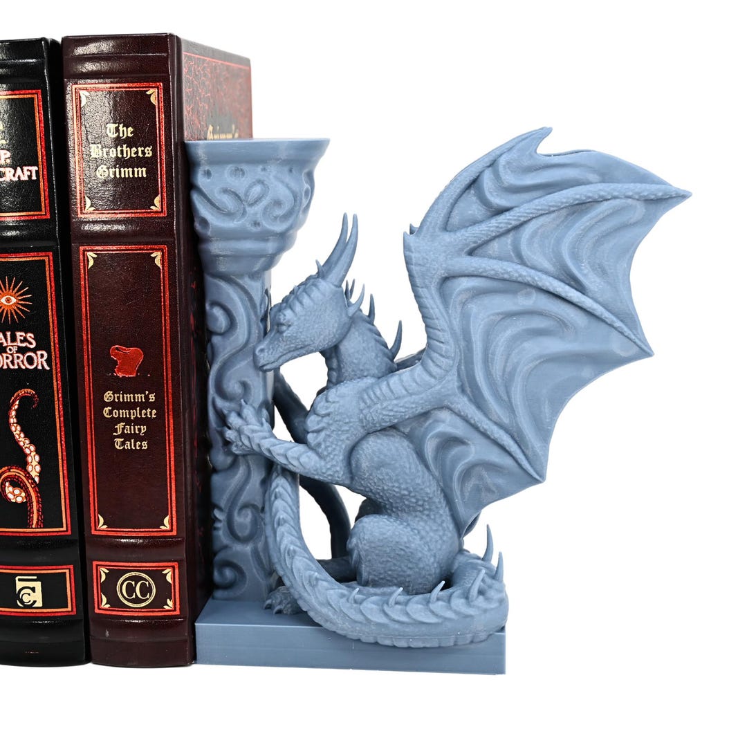 Fantasy Dragon Bookend for Bookish Gifts or Bookshelf Decor for Game ...