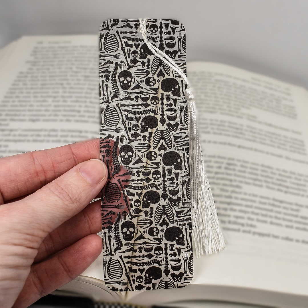 Unique Bookmark With Skeletons Design is a Bookmark With Tassel and ...