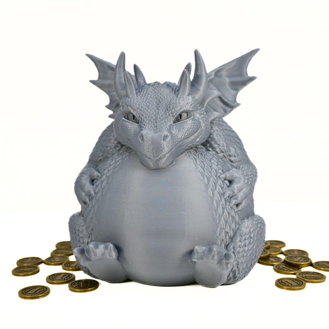 Fat Chonky Dragon Fantasy Coin Bank for Nursery Room Decor or Cool Dnd ...