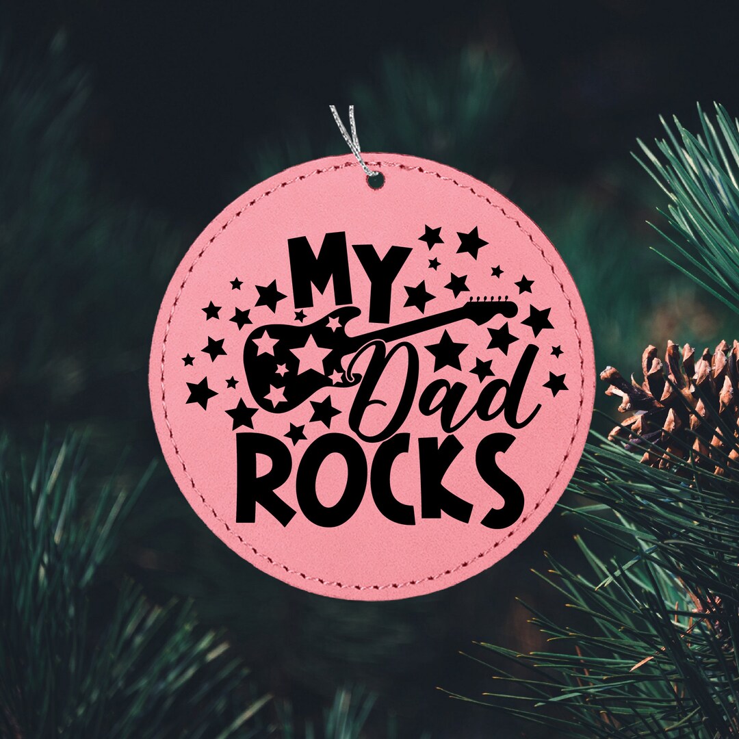 My Dad Rocks Ornament for Family Ornament Exchange for Guitar Gift for ...