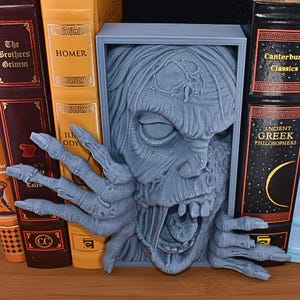 Horror Book Nook Zombie Book Shelf Decor for Bookish Gifts or Halloween ...