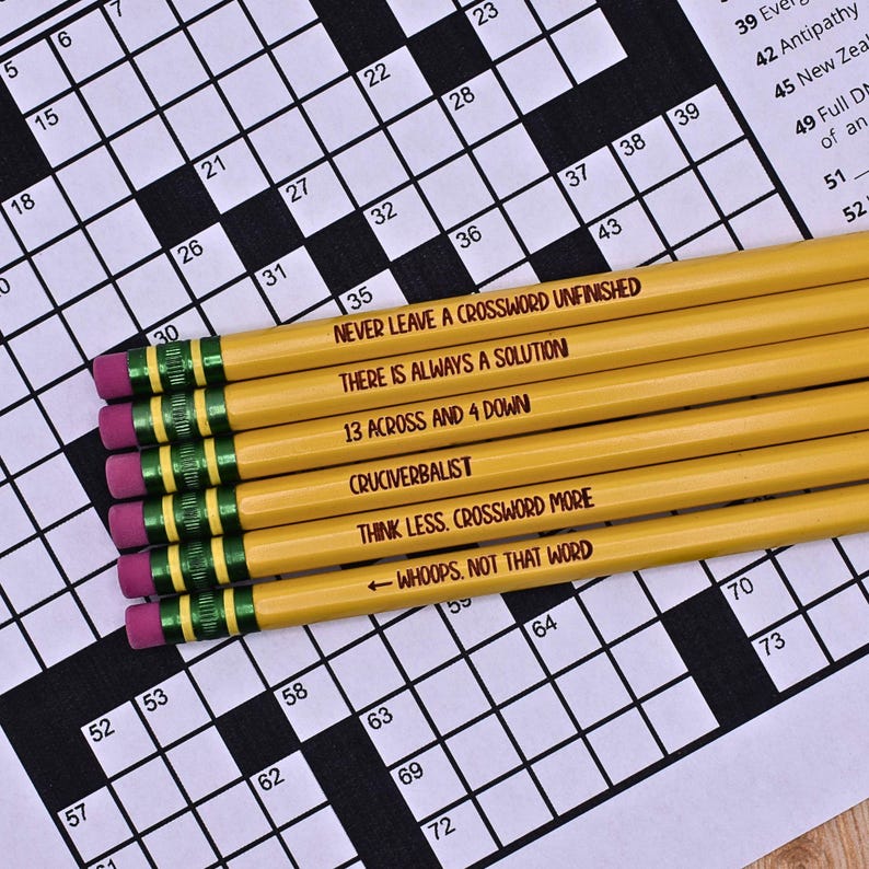 Crossword Puzzle Pencil Set for Crossword Gift Stocking Stuffers for ...
