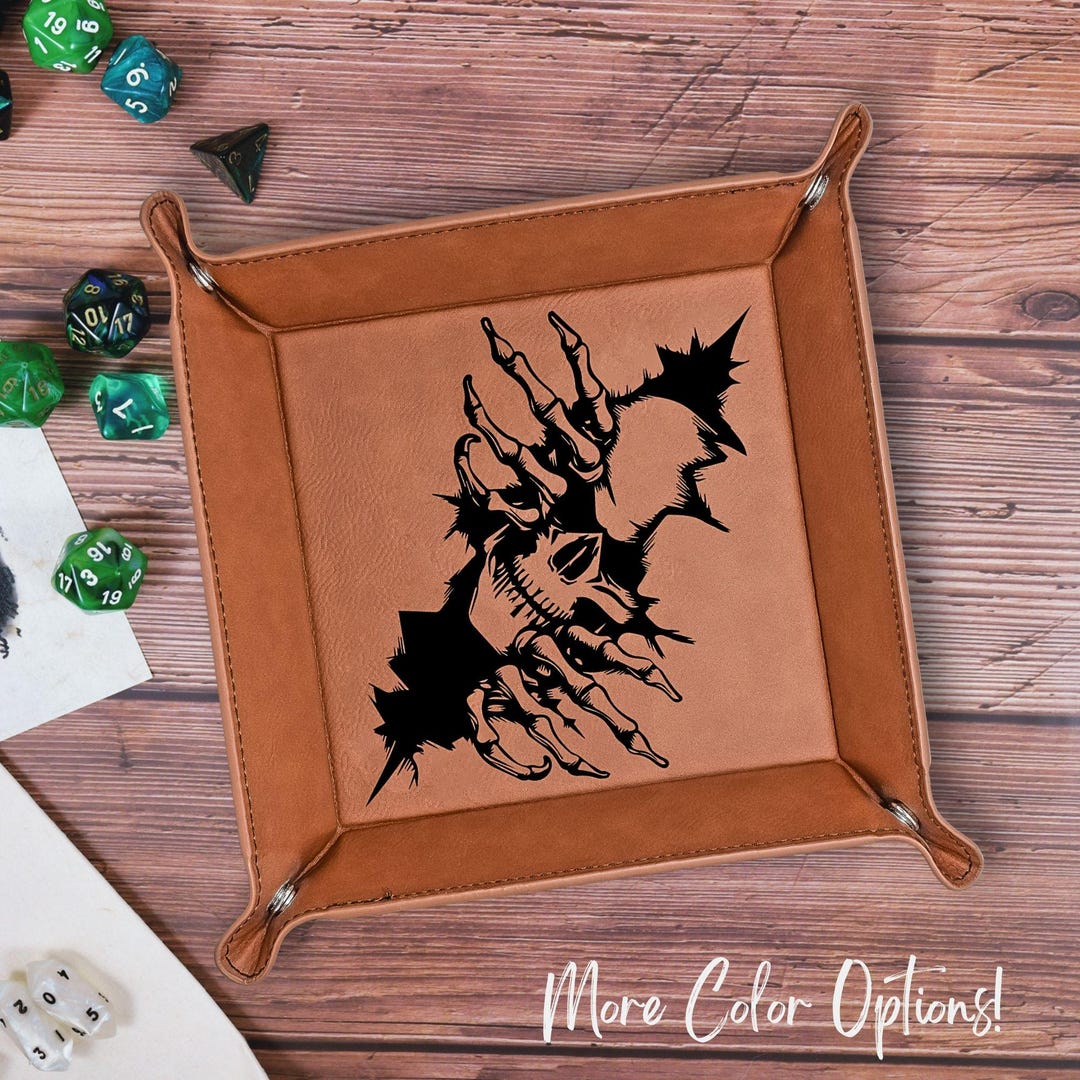 Rolling Dice Tray Skull Catch All Valet for Dice Rolling and Dnd Gifts ...