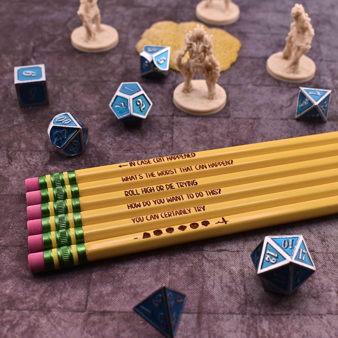 DND Pencils Set for Game Room and Tabletop Wargaming Accessories for ...