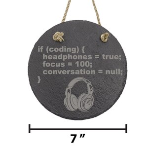 Computer Lab Decor Coding Headphones Programmer Sign for Developer ...