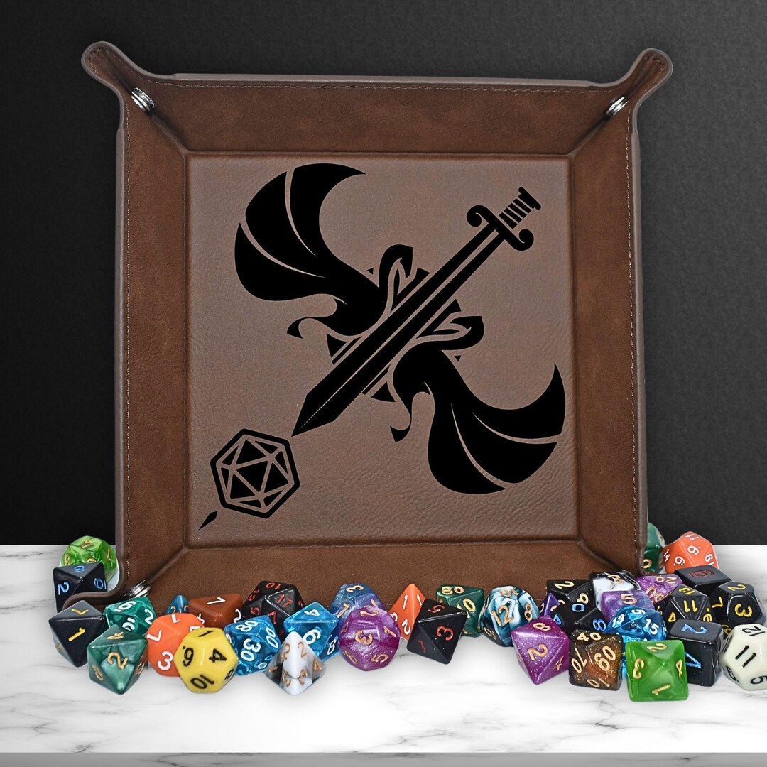 Dnd Dice Tray D20 Sword Emblem Catch All Tray for Dnd Gift Accessories ...