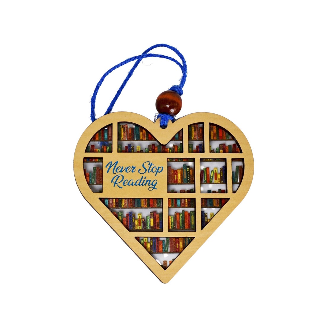Never Stop Reading Ornament for Librarian Gift or Teacher Ornament ...