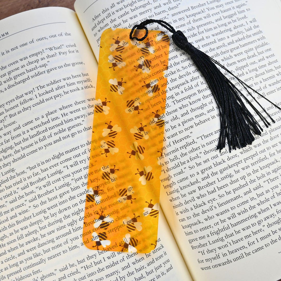 Cute Honey Bee Bookmark With Tassel, Pollinator Garden Party Favor, or ...