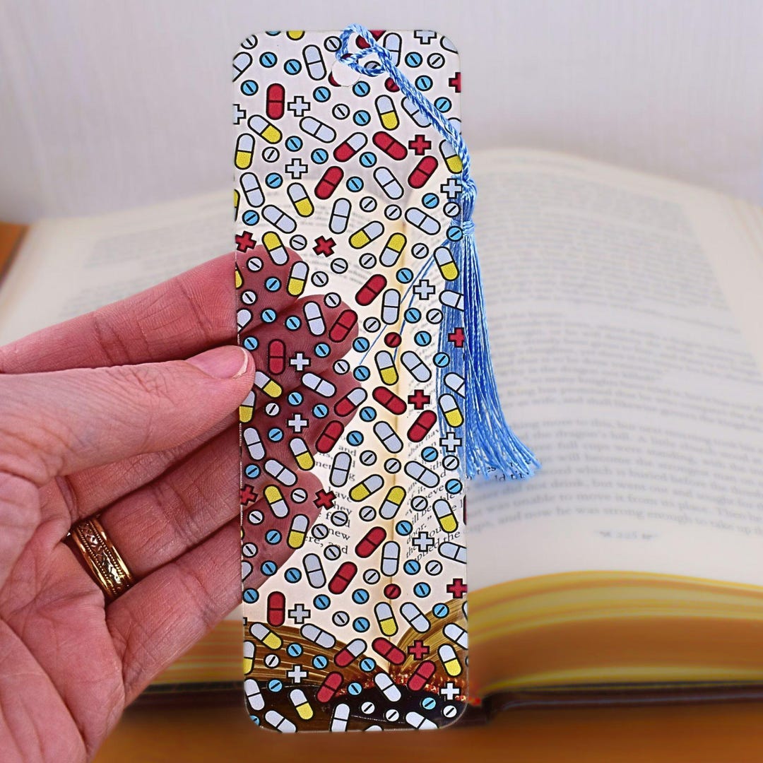 Unique Bookmark Pharmacy Pills Design is Used for Nurse Gift Baskets or ...