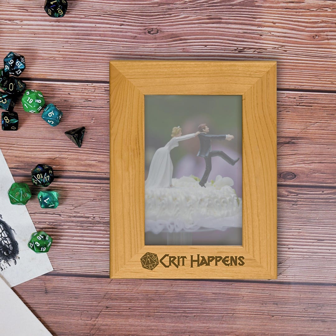 Dnd Picture Frame Crit Happens Polyhedral Dice Photo Frame is a Perfect ...