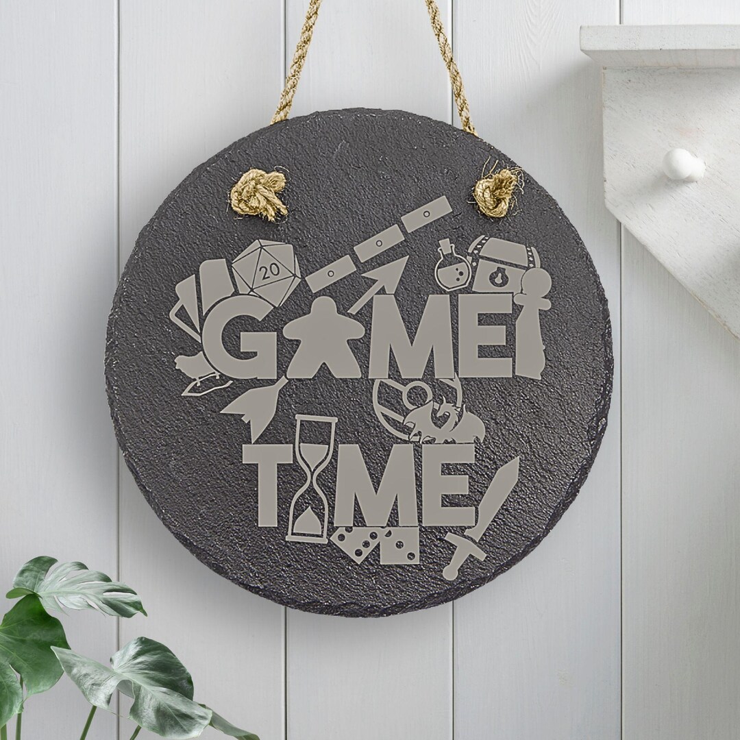 Game Night Gifts Game Time Board Game Gift Room Wall Decor Sign for ...