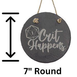 Dnd Gifts Crit Happens Game Room Decor Wall Sign for Dungeon Master ...