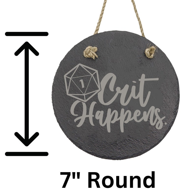 Dnd Gifts Crit Happens Game Room Decor Wall Sign for Dungeon Master ...